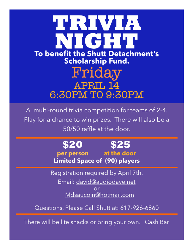Trivia Night – Massachusetts Third Masonic District